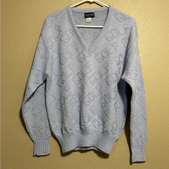 Izod | Sweaters | Vintage Izod Club Golf Light Blue Vneck Pullover ...